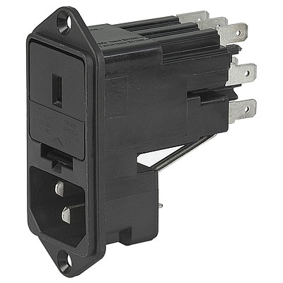 KE - IEC Appliance Inlet C14 with Fuseholder 1- or 2-pole and Voltage ...
