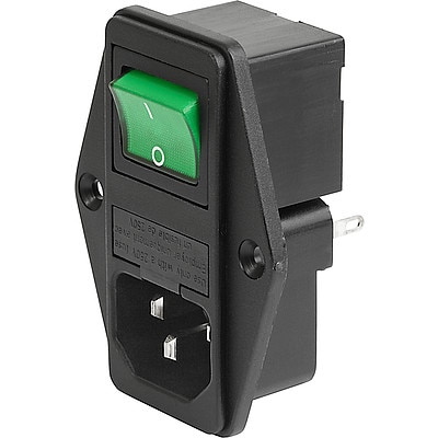 6765 - IEC Appliance Inlet C14 or C18 with Line Switch 2 pole and ...